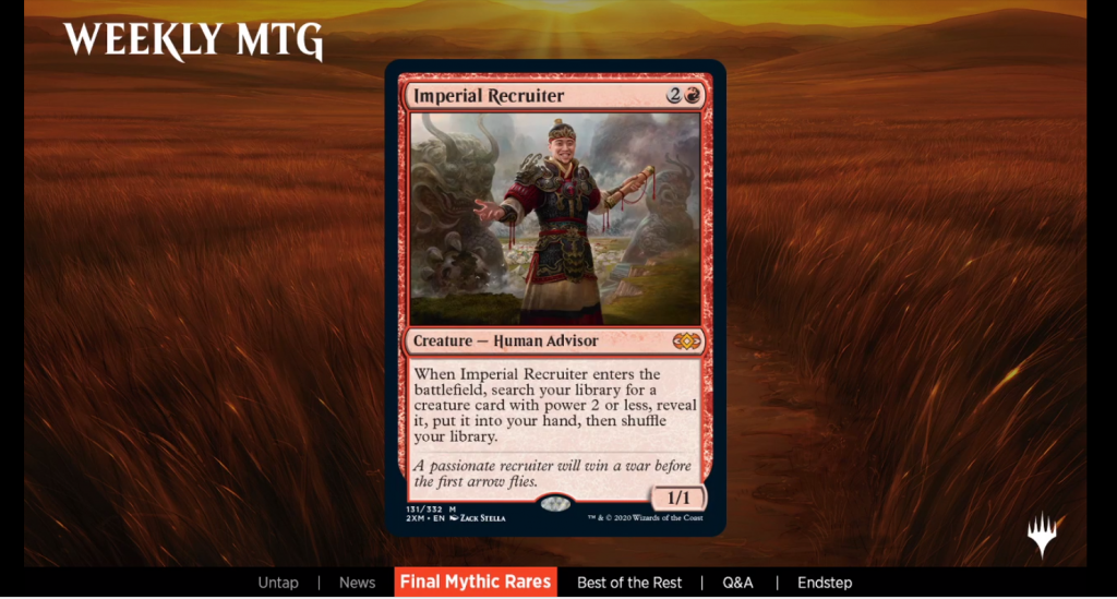 Weekly MTG Previews Imperial Recruiter and Riku Of Two Reflections ...