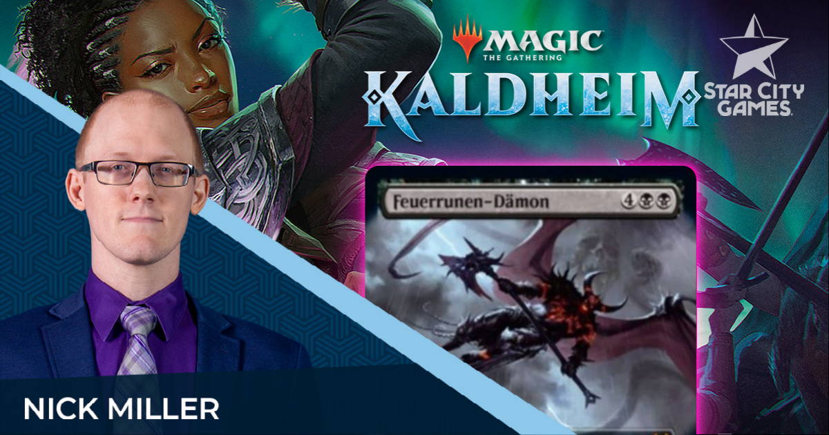 Black Gets Unique Tutoring Demon In Burning-Rune Demon In Kaldheim ...