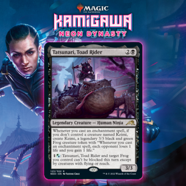 Black Gets Unique Human Ninja In Tatsunari, Toad Rider In MTG Kamigawa ...