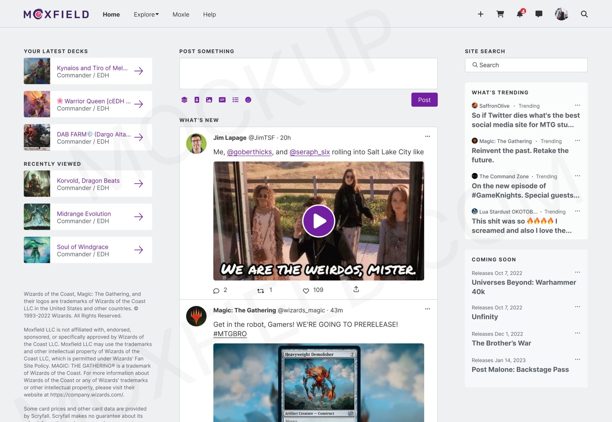 Moxfield Announces Social Media Platform Dedicated To Magic: The ...
