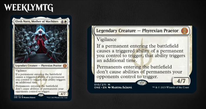 Weekly MTG Shows Off New Elesh Norn, Koth, And More From Phyrexia: All ...