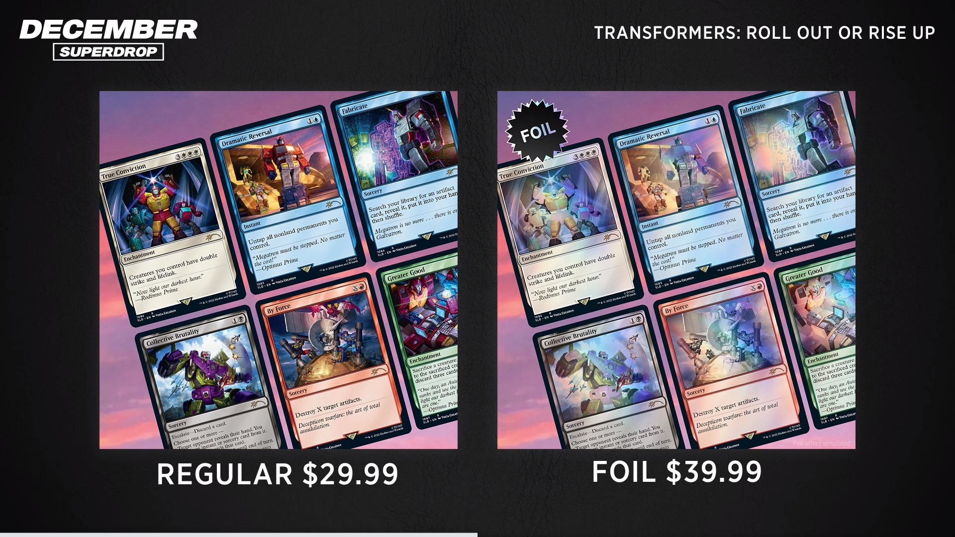 MTG's December Secret Lair Superdrop Features Transformers, Frank ...