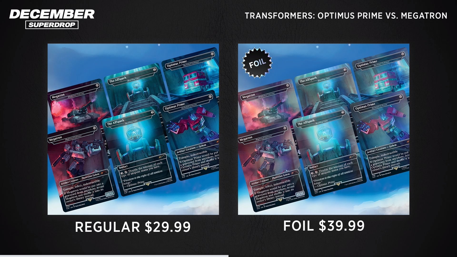 MTG's December Secret Lair Superdrop Features Transformers, Frank ...
