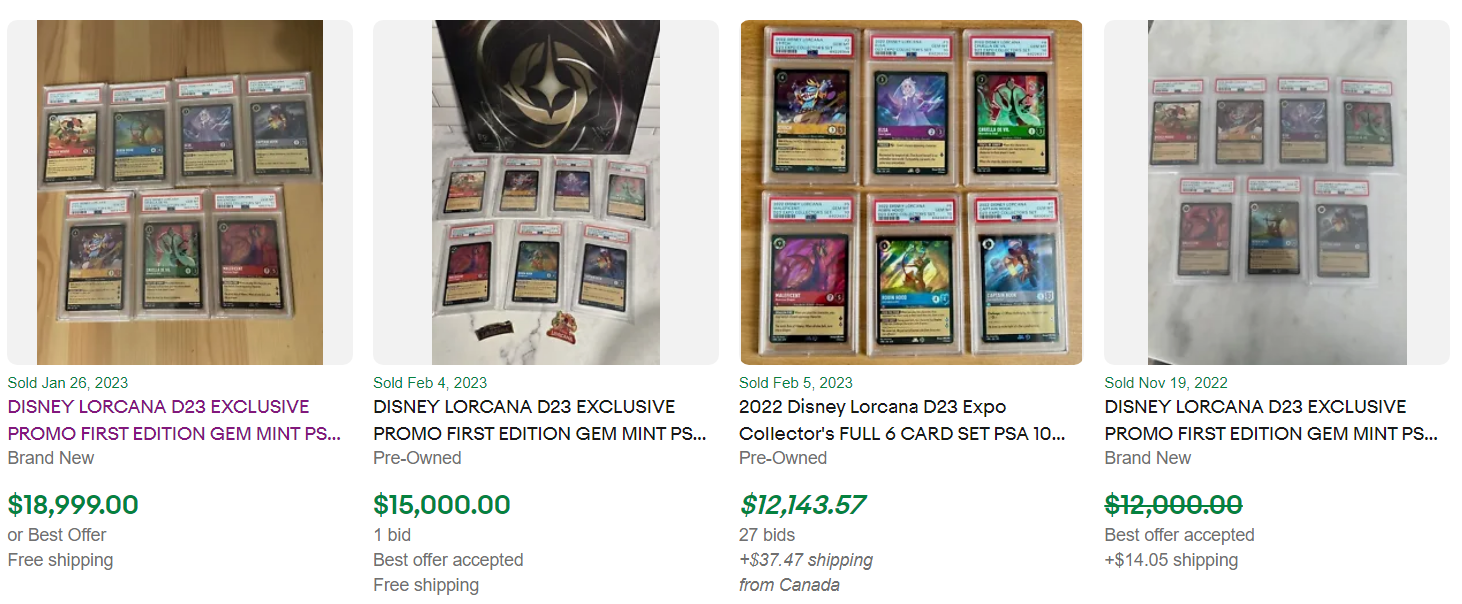 Disney's Lorcana D23 Promotional Sets Fetch Over $10,000 As Collector ...