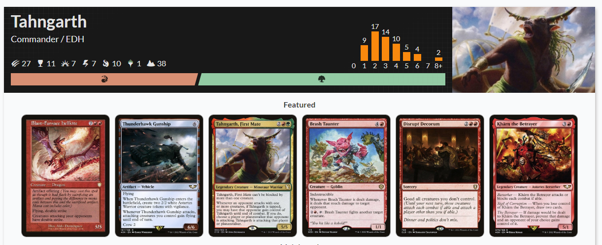 Commander Deck Of The Week: Tahngarth, First Mate - Star City Games