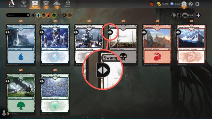 MTG Arena Now Offers Ability To Favorite Basic Lands, Cards With ...