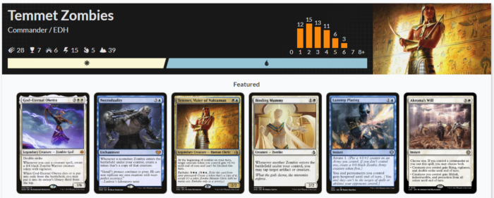 Commander Magic Deck Of The Week: Temmet, Vizier Of Naktamun Zombie ...