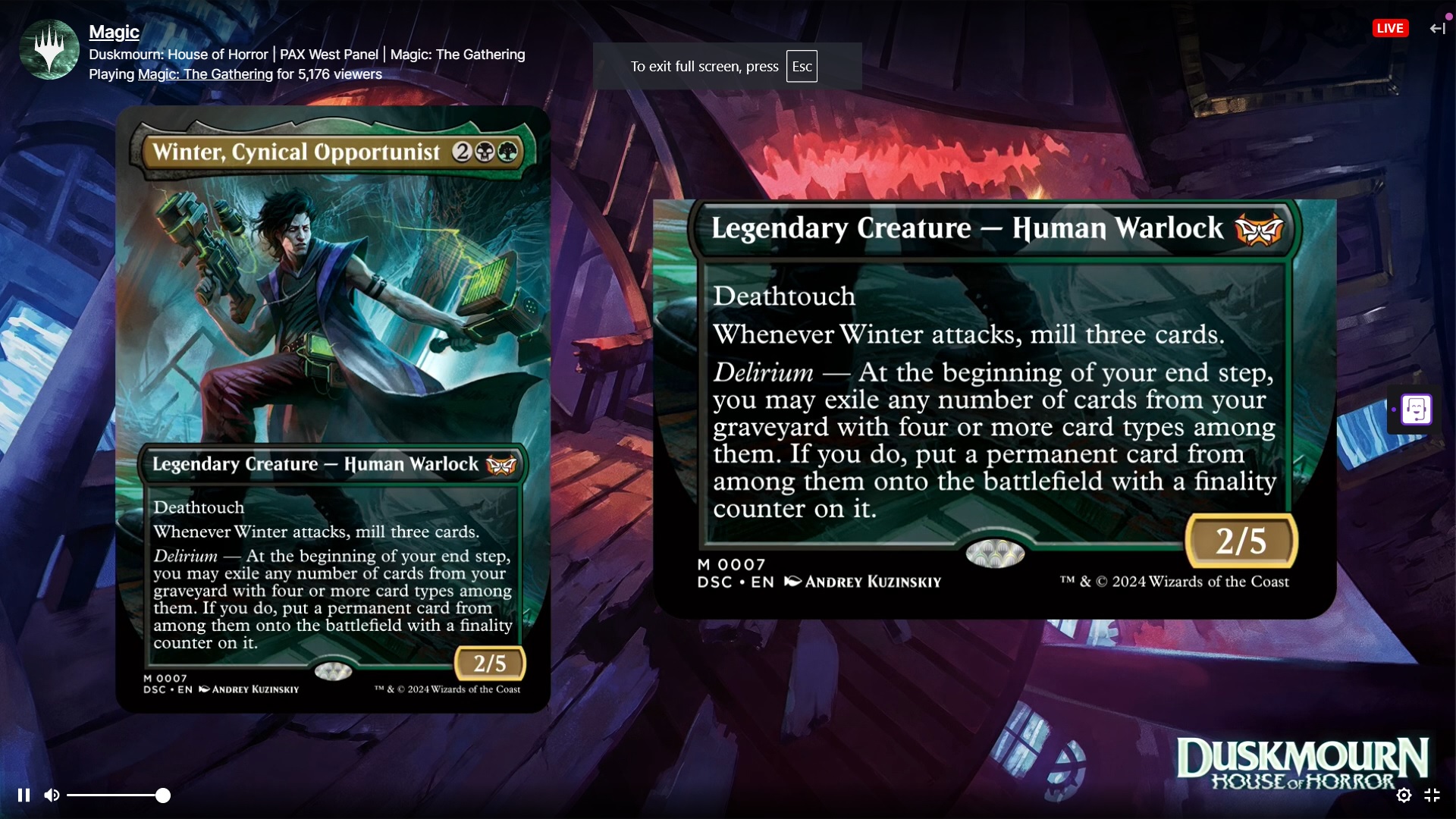 MTG's Duskmourn: House Of Horror Debuts At PAX West - Star City Games