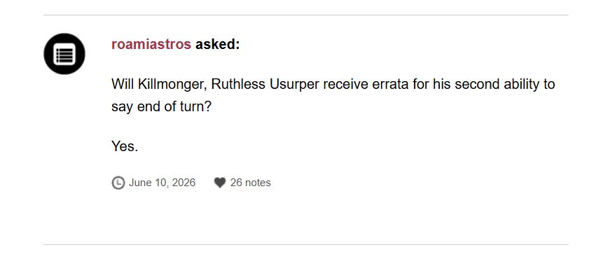 MTG's Killmonger, Ruthless Usurper To Receive Errata - Star City Games